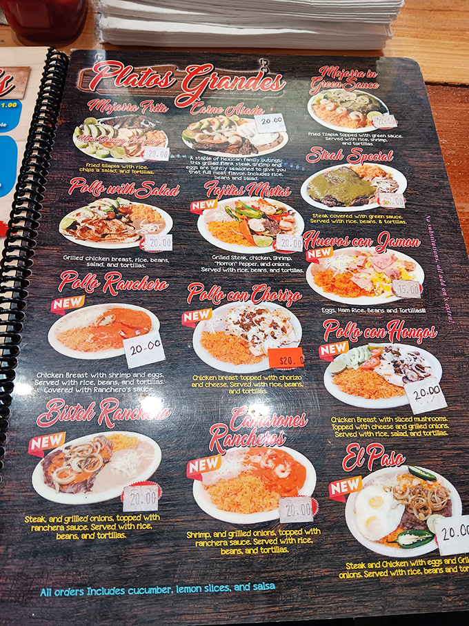 The menu at Taqueria El Paso reads like a love letter to authentic Mexican cuisine. Decision paralysis has never been so delicious.