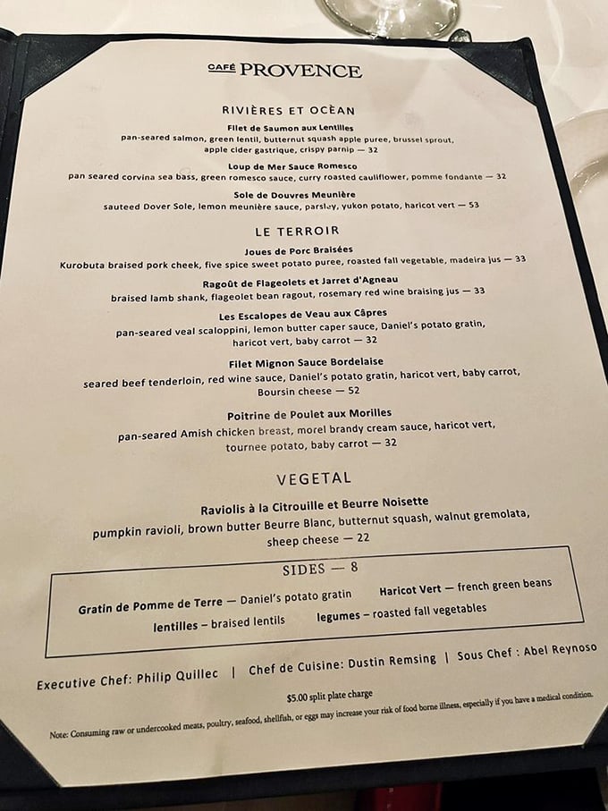 The menu reads like a love letter to French gastronomy&mdash;each dish a carefully composed symphony of flavors that would make Julia Child swoon.