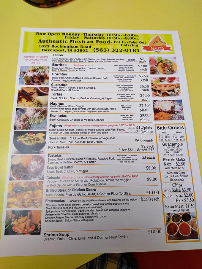 This menu reads like a love letter to Mexican cuisine classics. I've seen novels with fewer options that changed my life less dramatically.