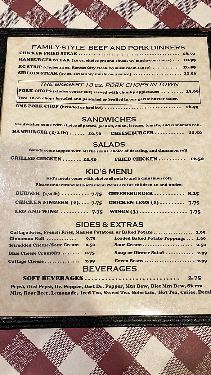 This menu isn't just a list of food&mdash;it's a declaration of comfort food independence. No pretentious small plates here, just hearty portions that mean business.