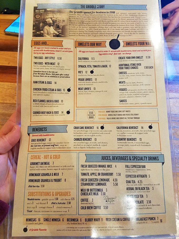 A menu that reads like breakfast poetry&mdash;where decisions become delightfully difficult and hunger grows with every glance.