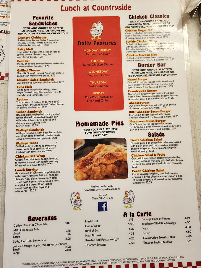 This menu isn't just a list of food&mdash;it's a roadmap to happiness. The daily specials alone could sustain a person through life's harshest winters.