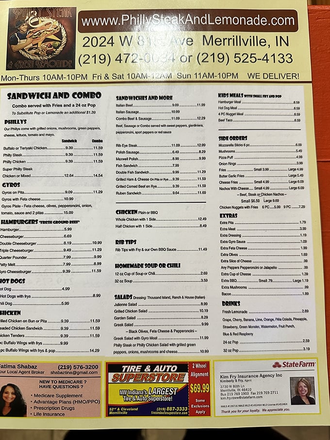 A menu that reads like a love letter to comfort food. The hardest relationship you'll have here is choosing just one item.