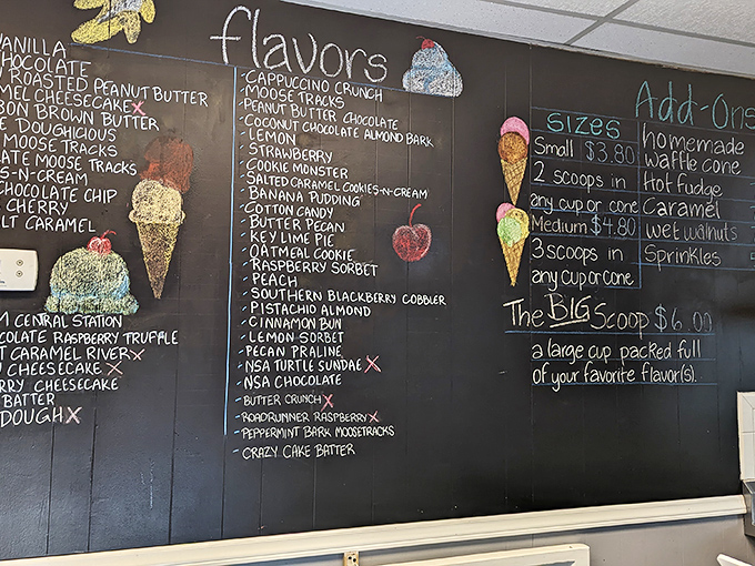 The chalkboard menu&mdash;a masterpiece of possibilities. Like reading a dessert novel where every character is delicious and the plot always thickens.