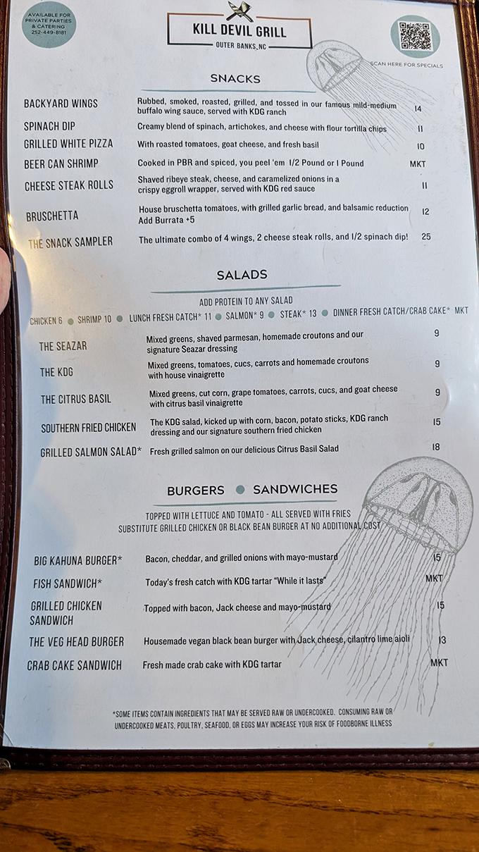 The menu reads like a love letter to East Coast comfort food, with each item promising a vacation for your taste buds.
