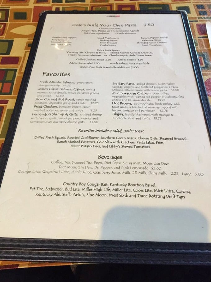 A menu that doesn't just list food&mdash;it presents a roadmap to happiness with detours through comfort and satisfaction.