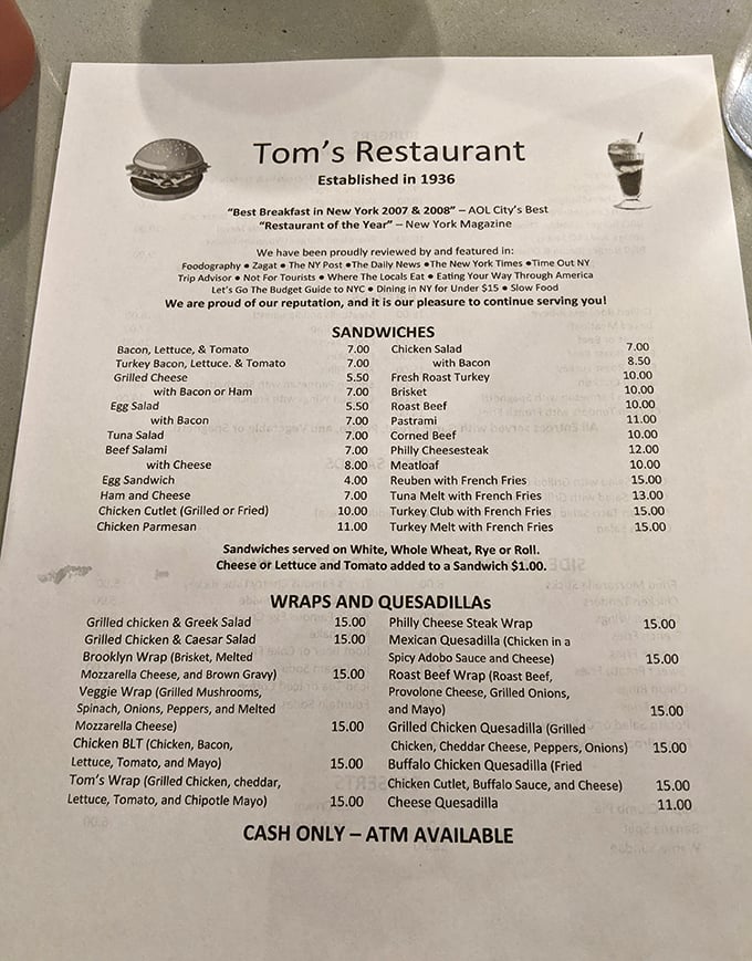 This menu isn't just a list of food&mdash;it's a roadmap to breakfast bliss, with sandwiches standing by for those who insist on growing up.