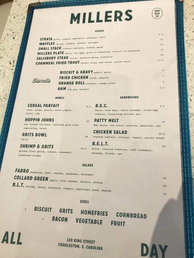 This menu reads like poetry to breakfast lovers&mdash;just try choosing between those Anson Mills grits and orange-glazed cinnamon rolls.