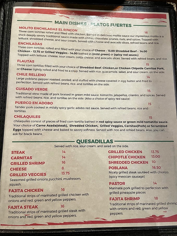 The menu reads like a love letter to regional Mexican cuisine, with specialties that go far beyond the usual suspects.