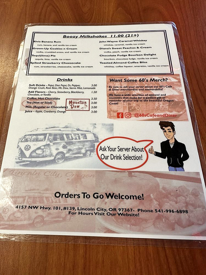 Boozy milkshakes that would make the Fonz blush. The Elvis Banana Rum might just have you singing "Love Me Tender" to your dessert.