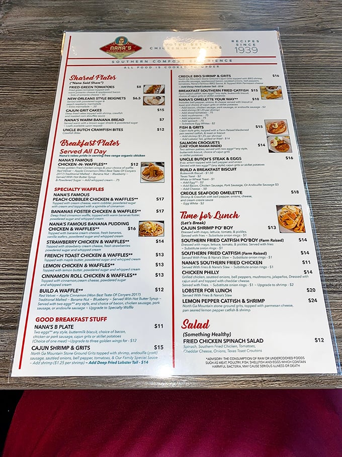 The menu reads like a love letter to Southern cuisine. Good luck choosing just one thing&mdash;strategic ordering with friends is highly recommended!