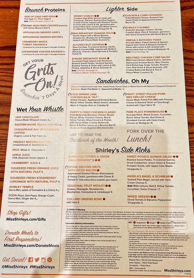 Reading this menu is like finding the treasure map you've been searching for your entire adult life. "Get Your Grits On!" isn't just a suggestion&mdash;it's breakfast wisdom.