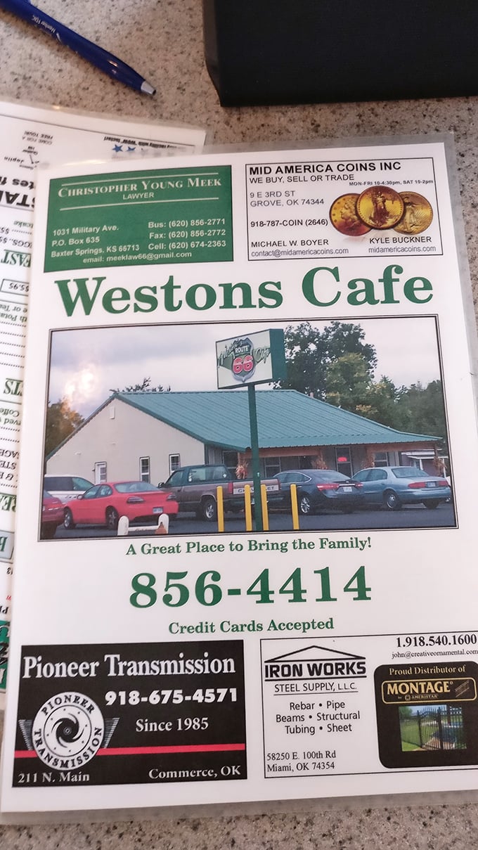 Local advertising meets roadside history. When your restaurant makes it into the community paper, you know you've become more than just a place to eat.
