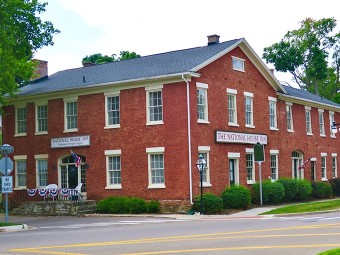 The National House Inn stands as proudly today as it did in 1835, minus the horse manure and typhoid.