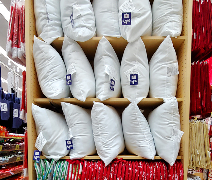 The Great Wall of Pillows offers plush comfort at prices that won't keep you up at night. Sweet dreams indeed!
