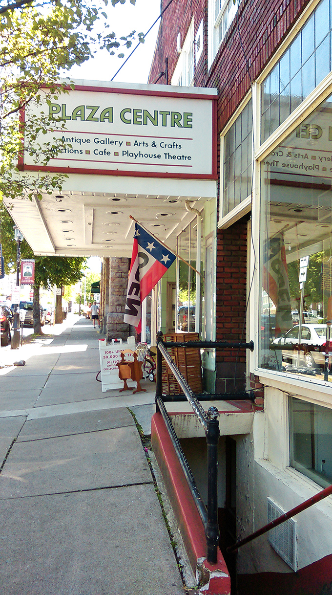 The Plaza Centre isn't just a building&mdash;it's a treasure map in architectural form, guiding you to antiques, arts, and that essential antiquing fuel: coffee.