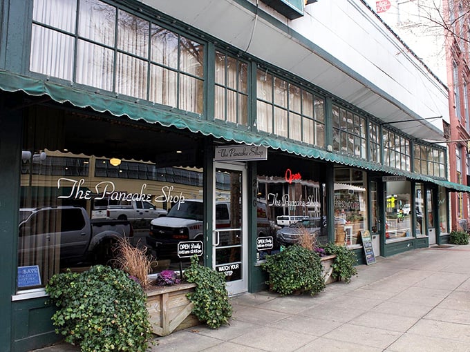 The Pancake Shop's facade promises breakfast paradise &ndash; where locals have been starting their day since before "brunch" became a personality trait.