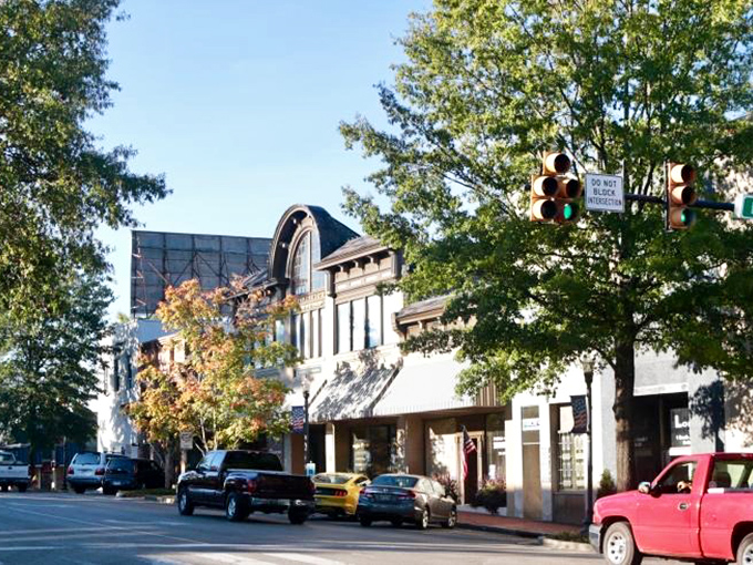 Wide streets, ample parking, and historic architecture where traffic jams mean waiting for someone to finish parallel parking their pickup truck.