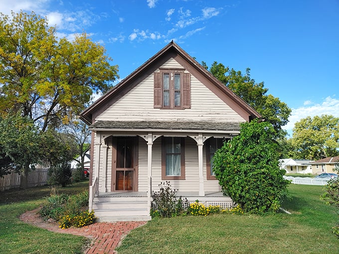 Willa Cather's childhood home remains beautifully preserved, a humble beginning for one of America's literary giants. Those porch columns have stories to tell!
