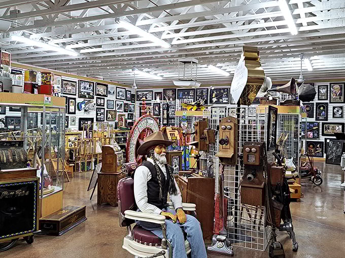 Not just cars&mdash;this museum houses a treasure trove of Americana. The vintage barber chair and antique telephones transport you to another era entirely.