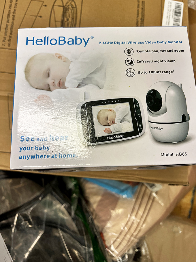 Today's jackpot? A HelloBaby monitor that retails for triple the bin price. Someone's nursery is about to get a serious tech upgrade.