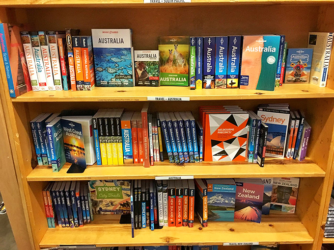 The travel section: where armchair explorers plot their next escape. Australia's calling, and these shelves are your travel agent.