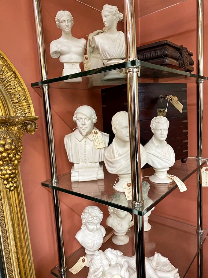These classical busts aren't judging your purchases, but they've certainly seen every type of collector come through these doors.