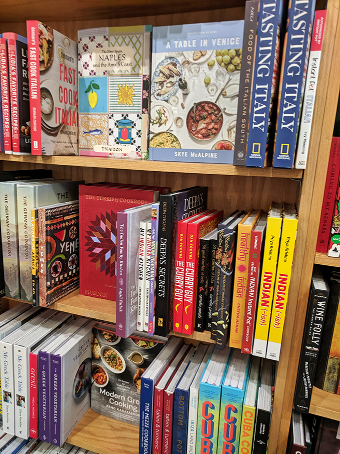 The cookbook section: where diet resolutions go to die and culinary adventures begin. Italian, Indian, and everything in between awaits.