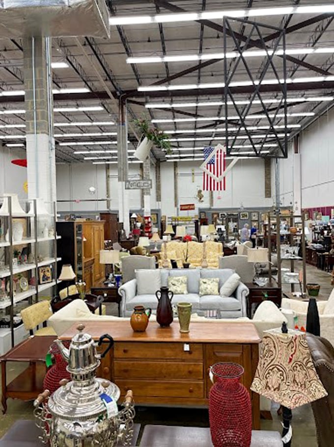 Living room vignettes create little islands of possibility &ndash; that pale blue sofa practically whispers, "Picture your book club gathered around me."