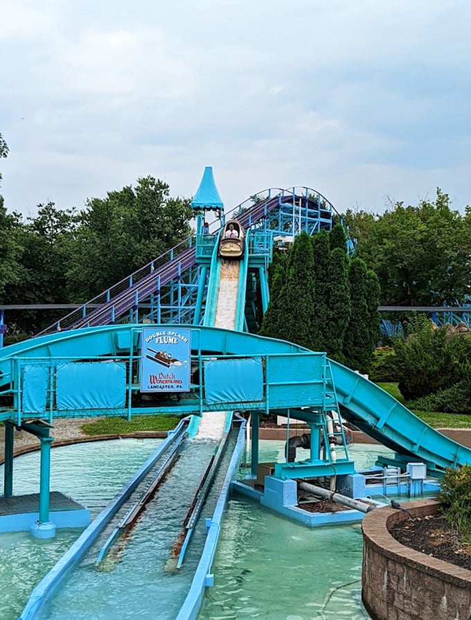 The Double Splash Flume – where "I don't want to get wet" quickly transforms into "Can we go again?" in about 3.2 seconds.