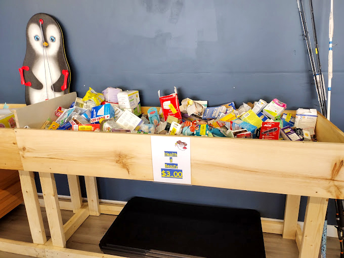 From skincare to cosmetics, these bins hold beauty treasures at fraction-of-retail prices. That penguin seems equally surprised by the deals.