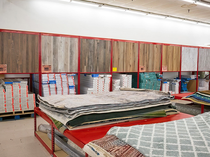 The flooring section at Ollie's is where home renovation dreams suddenly seem financially possible. Who knew adulting could be this affordable?