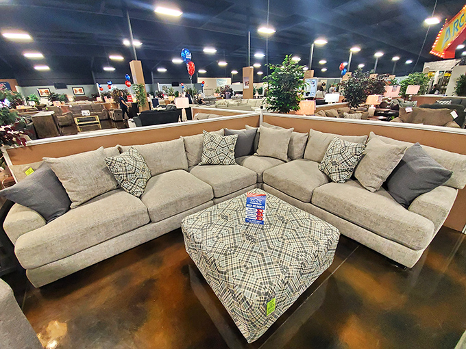 This sectional isn't just a sofa&mdash;it's practically a real estate investment with enough room for the whole family plus the neighbors who drop by unannounced.