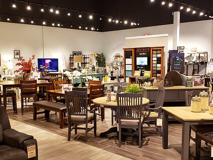 Dining room heaven awaits with tables that could host everything from intimate date nights to Thanksgiving for your entire extended family.