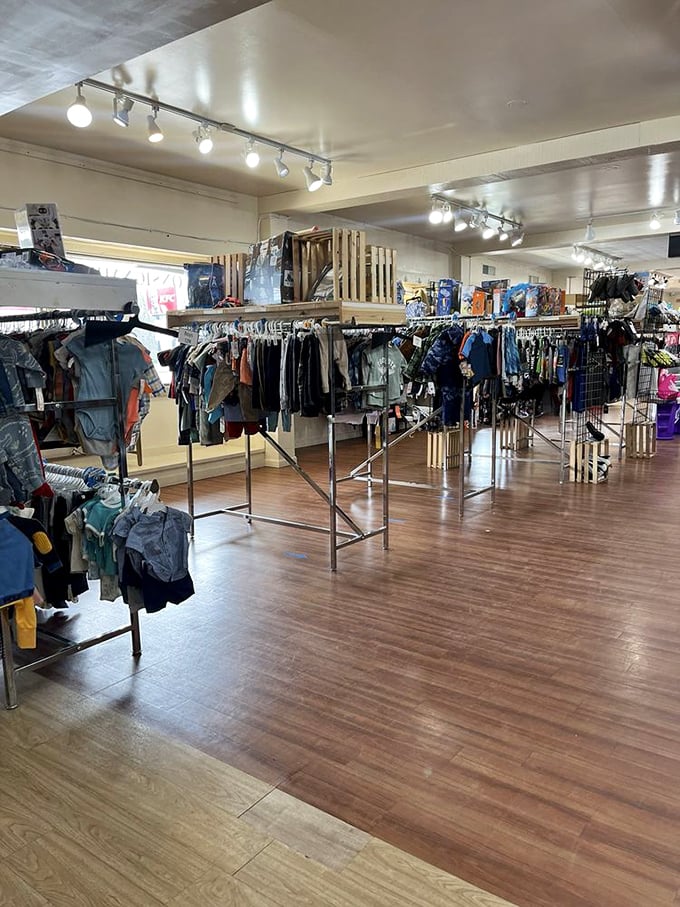 This kids' section could outfit a small army of stylish youngsters, proving secondhand doesn't mean second-best.