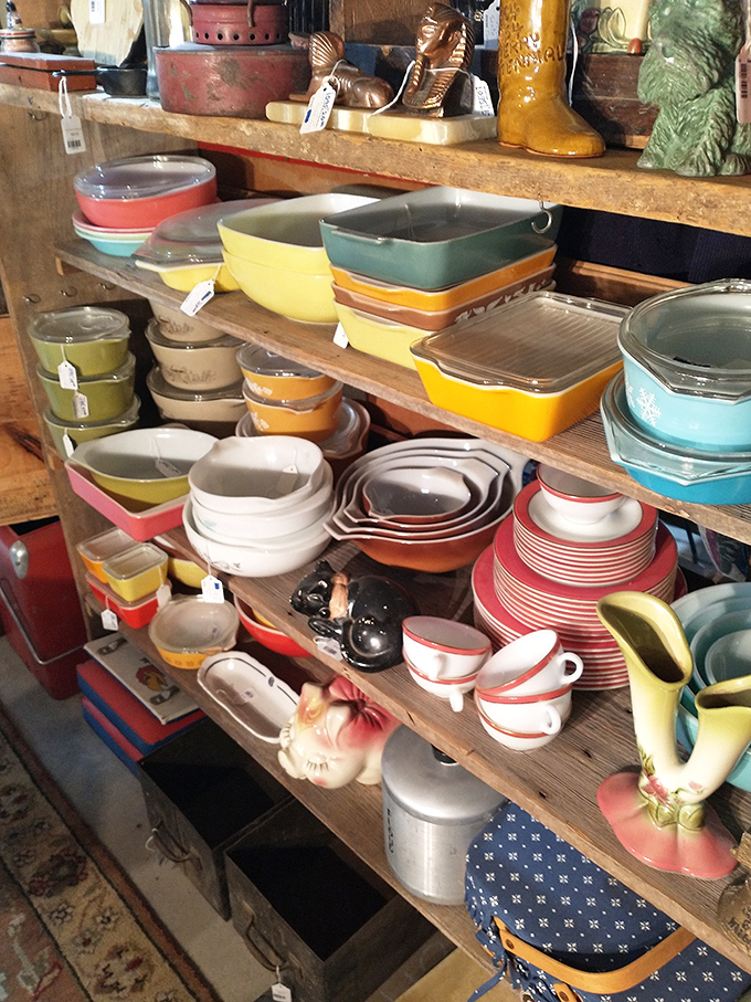 Pyrex paradise! These colorful vintage kitchen companions have survived countless Thanksgiving disasters and are ready for yours.