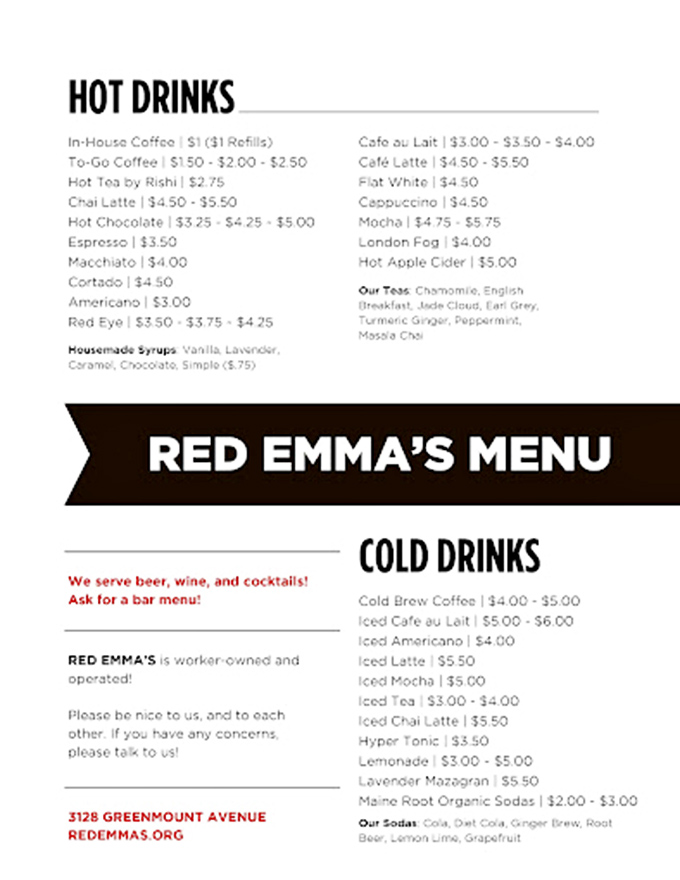 This isn't just a menu&mdash;it's a manifesto of affordable indulgence. Where else can you get unlimited coffee refills for a buck?