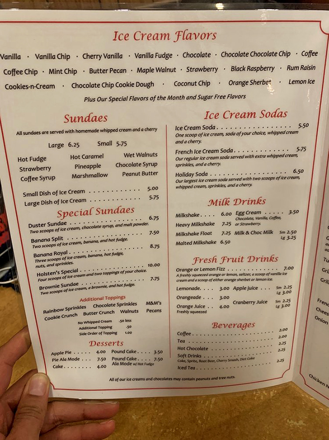 This menu isn't just a list of flavors&mdash;it's a roadmap to happiness with detours through sundae country and milkshake valley.