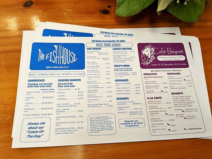 The roadmap to happiness, printed in blue and white. Notice how they don't waste precious space on unnecessary adjectives.