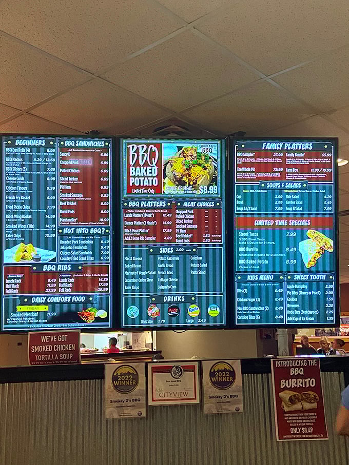 The menu board of champions &ndash; literally. With over 1,000 competition awards, choosing becomes the day's most delicious challenge.