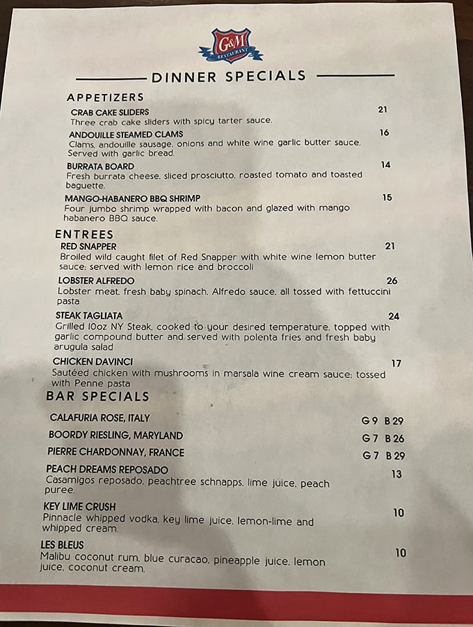 This menu isn't just a list of dishes&mdash;it's a roadmap to culinary bliss. The Andouille Steamed Clams are calling my name!