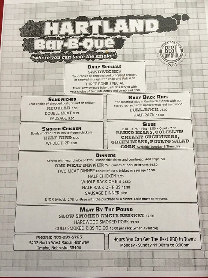 The menu reads like a love letter to smoked meats. "Where you can taste the smoke" isn't just a tagline&mdash;it's a solemn promise.