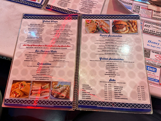 This isn't just a menu&mdash;it's a roadmap to happiness. Each spiral-bound page offers a different route to satisfaction, with photographic evidence of deliciousness.