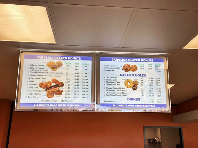 This menu board isn't just a list; it's a roadmap to happiness. Choose your adventure wisely, fellow sugar explorers.