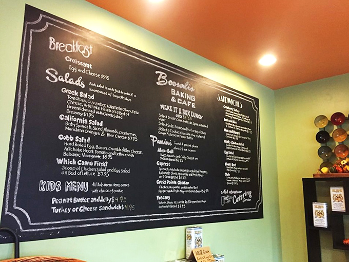 A chalkboard menu that reads like a love letter to carbs. Each item represents a potential life-changing experience disguised as breakfast or lunch.