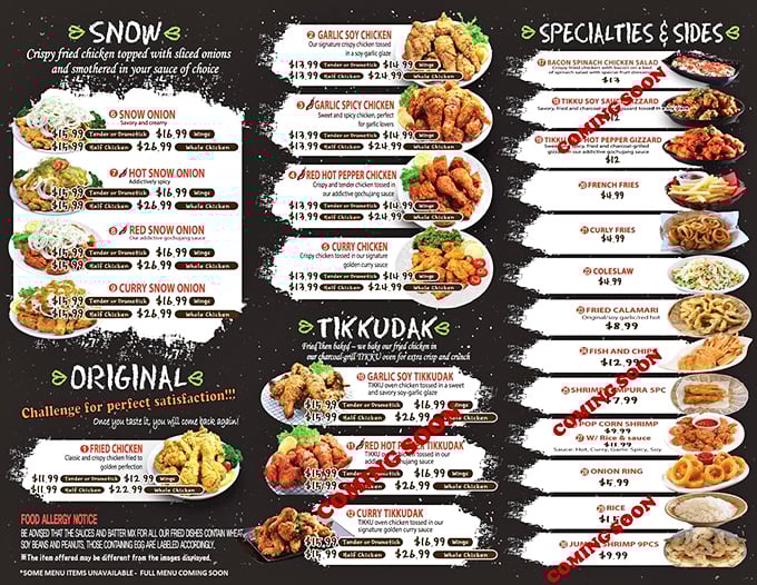 The menu board reads like a treasure map where X marks the spot for crispy, double-fried delights. Each category promises a different path to chicken nirvana.