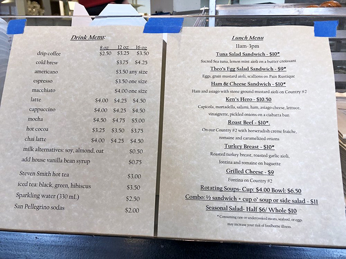 A menu that reads like poetry to the hungry. Each sandwich description is a haiku of flavor possibilities waiting to be unlocked. 