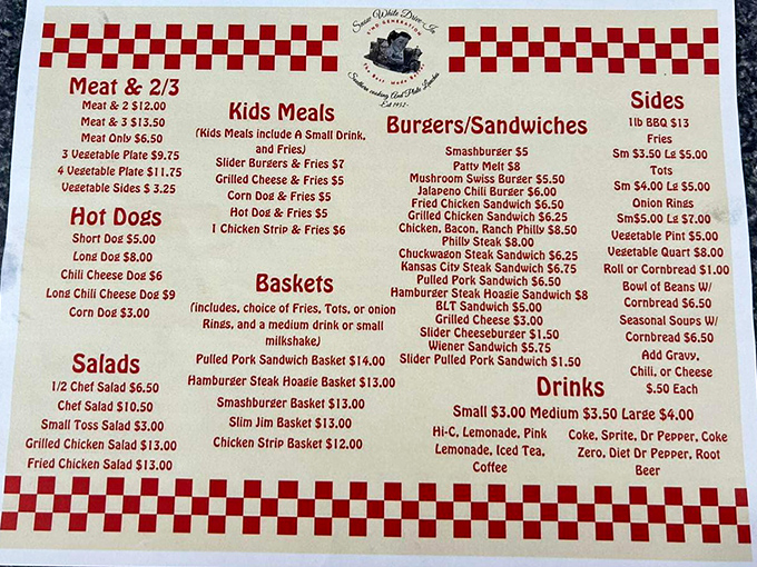 This menu isn't trying to impress food critics; it's trying to make you happy. Simple, honest comfort food that speaks a universal language.