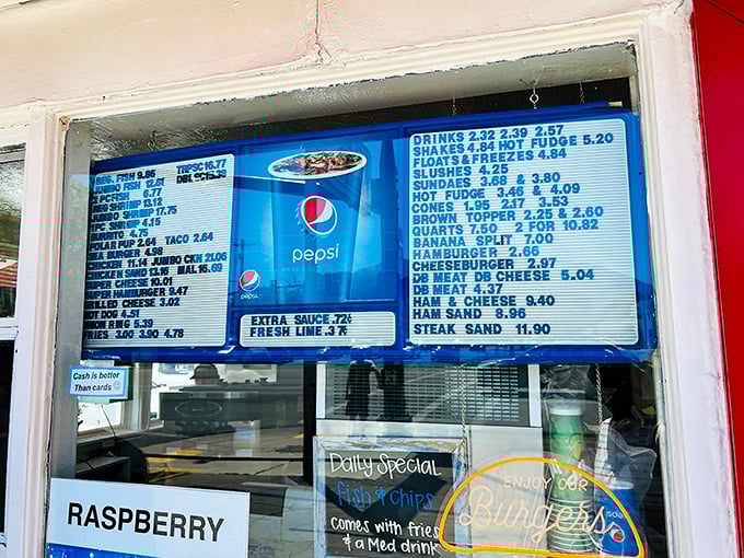 This no-nonsense menu board tells you everything you need to know&mdash;life's complicated enough without fancy food descriptions.