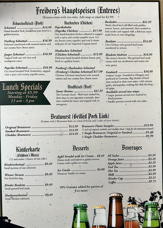 A menu that reads like a love letter to German cuisine &ndash; where "diet" is just a word people use in other restaurants.